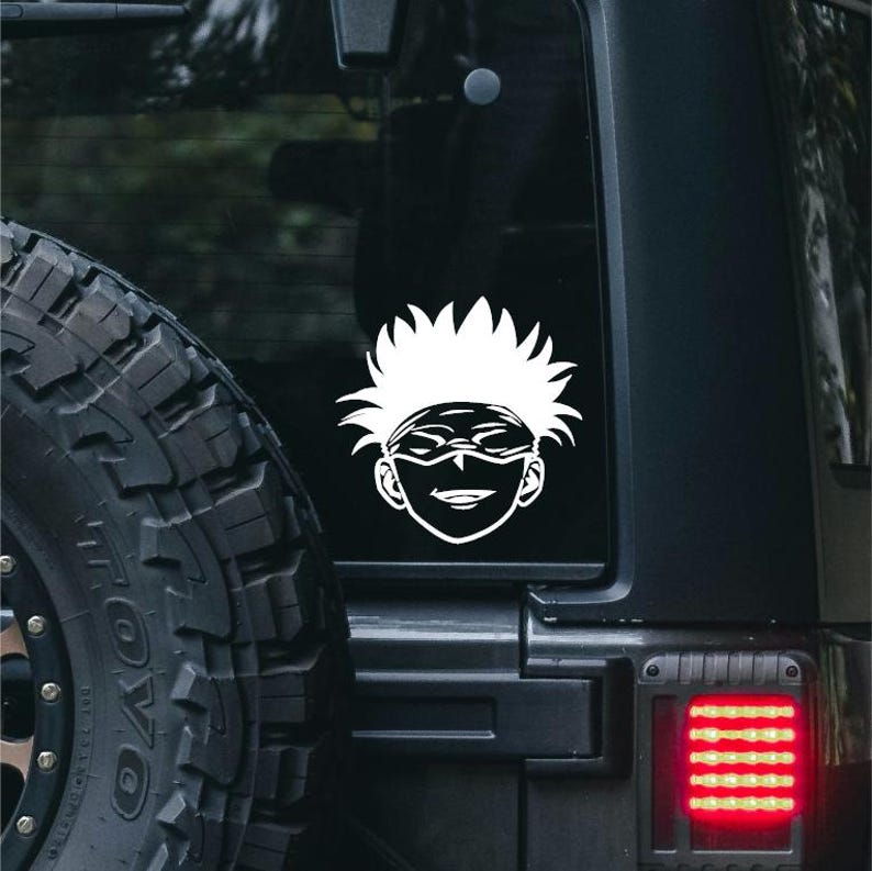 J.e.products 6in Gojo Satoru Jujutsu White Vinyl Sticker for Trucks ...