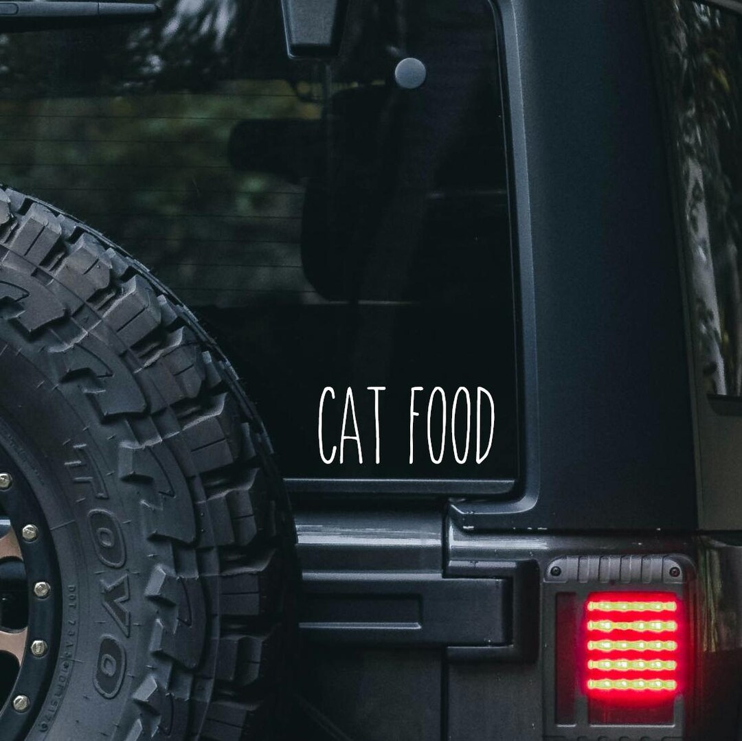J.e.products 5in Cat Food Sticker for Trucks, Cars, Laptops, & More. - Etsy