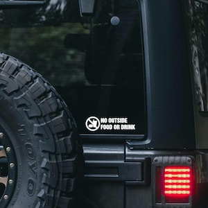 No Outside Food or Drink Vinyl Sticker - Etsy