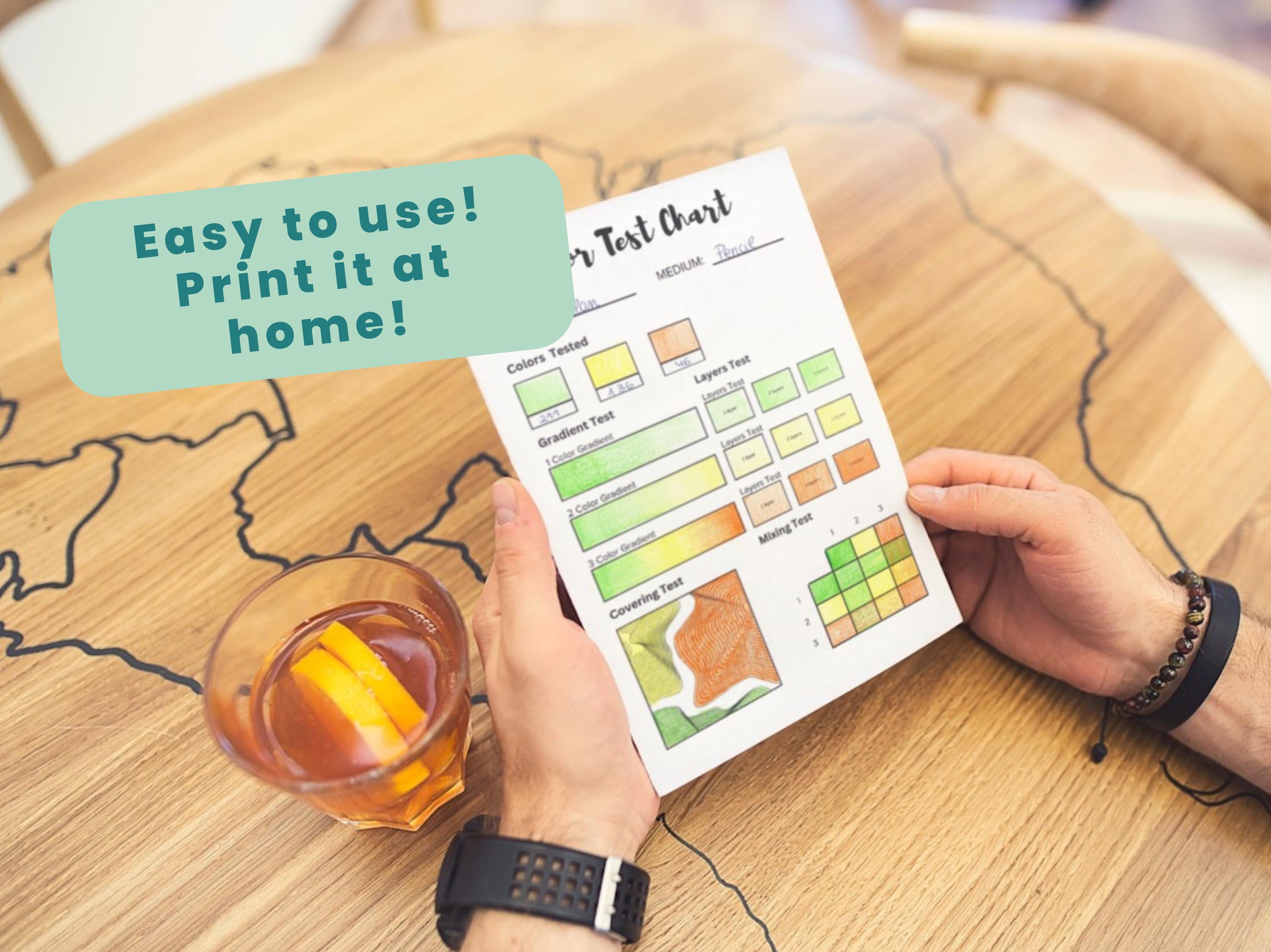 44 Page Printable Color Swatch Test Journal Pen and Marker Testing ...