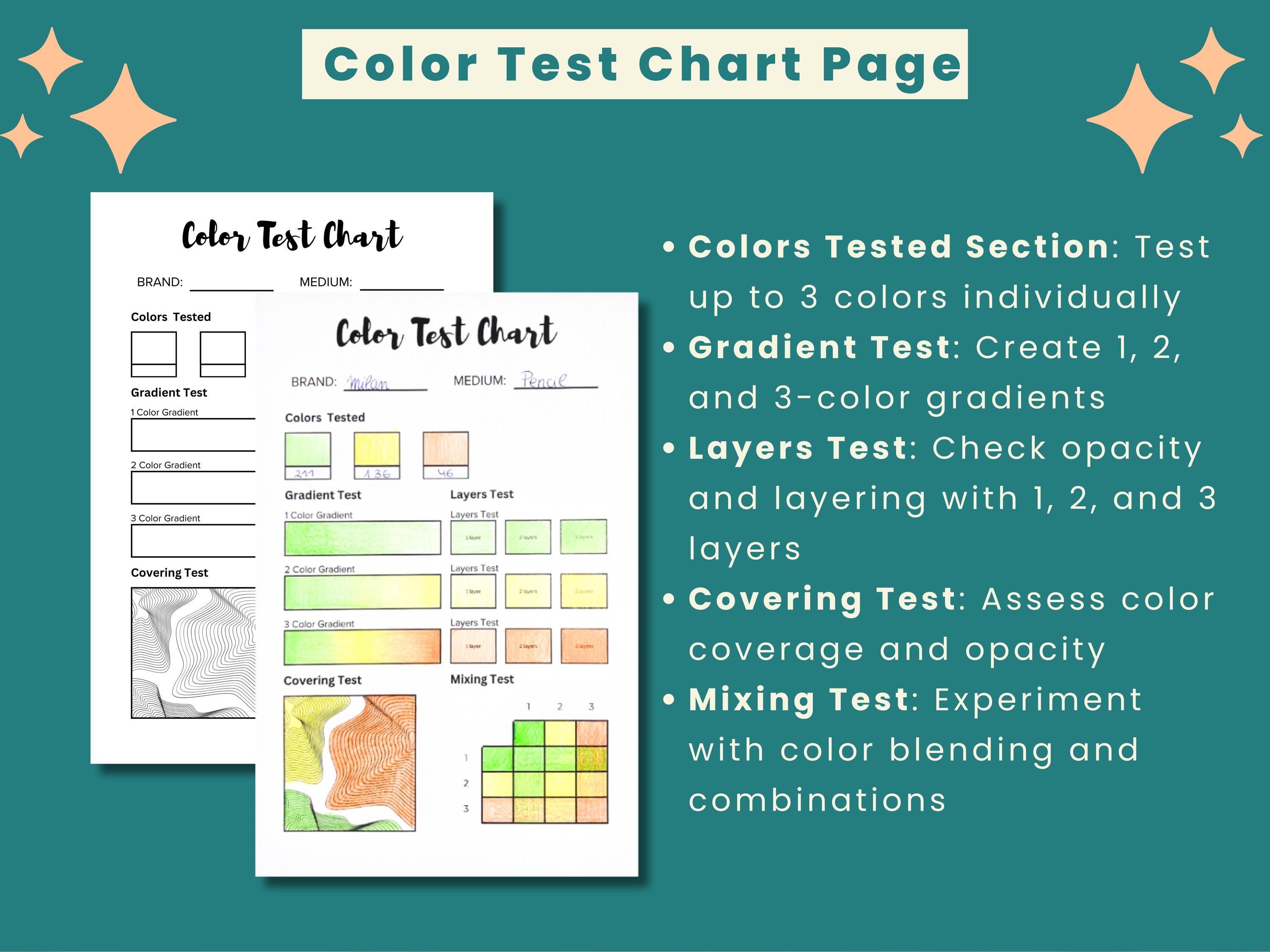 Printable Pen Test Bundle Blank Color Swatch Journal Ink Swatch Marker ...