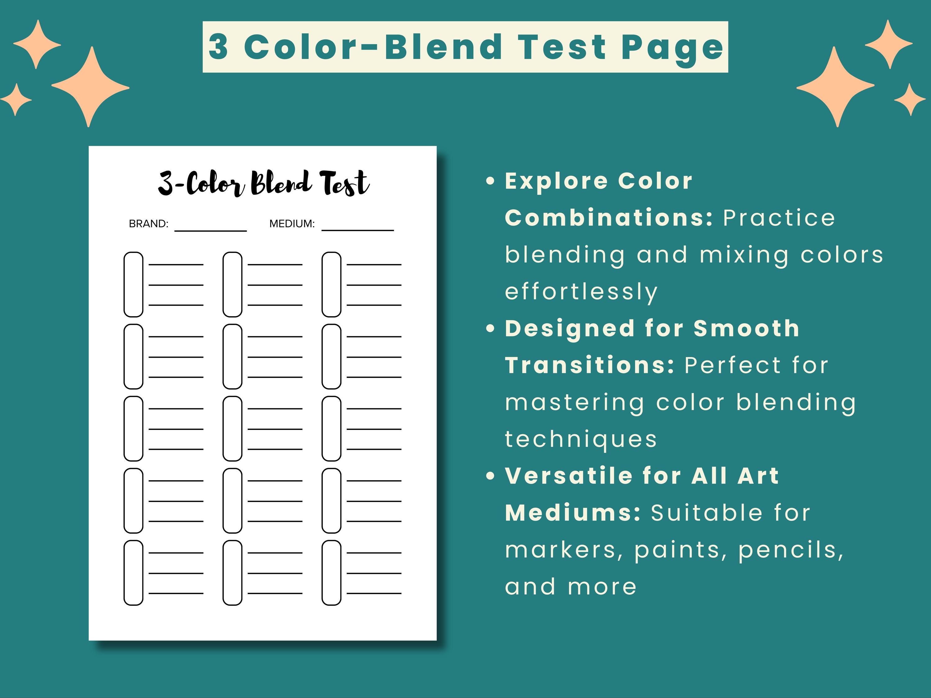 Printable Pen Test Bundle Blank Color Swatch Journal Ink Swatch Marker ...