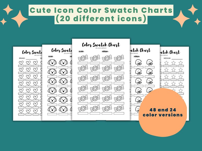 44 Page Printable Color Swatch Test Journal Pen and Marker Testing ...
