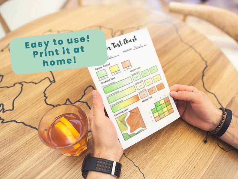 Printable Pen Test Bundle Blank Color Swatch Journal Ink Swatch Marker ...