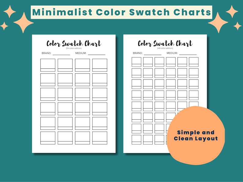 44 Page Printable Color Swatch Test Journal Pen and Marker Testing ...