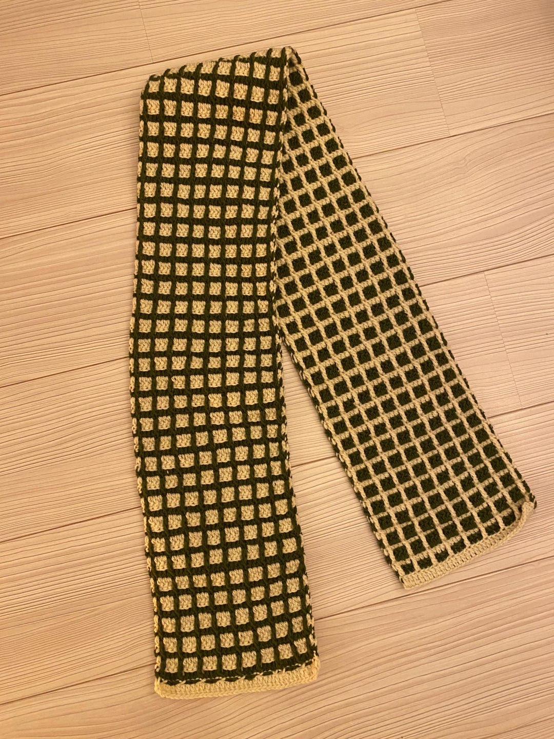 Chequered Crochet Scarf Pattern (intermediate Crochet Pattern) - Etsy