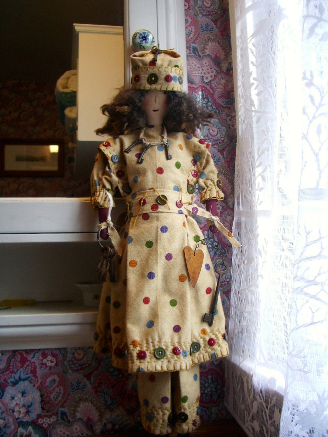 Handmade Primitive Doll 23 Katia's Keys - Etsy