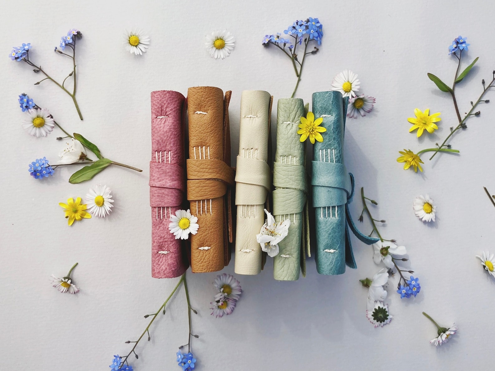 Mini Leather Journal Pick Your Own Rainbow Colours A7 - Etsy