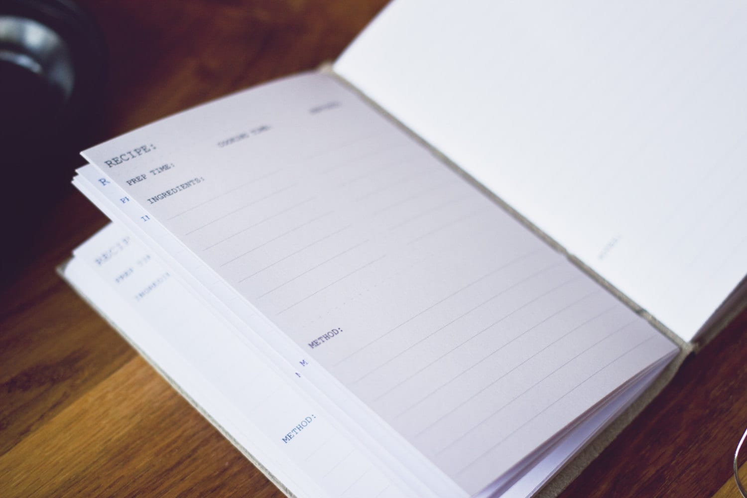 Recipe Book - Leather Wrap Journal - Hand-bound Blank Cook Book - 6 X 4 ...
