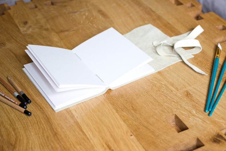 A6 Leather Sketchbook - Soft Cover Handbound Art Sketch Book - 80lb ...