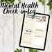 Customizable Mental Health Check-in Log Planner, A4 Downloadable PDF ...