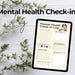Customizable Mental Health Check-in Log Planner, A4 Downloadable PDF ...
