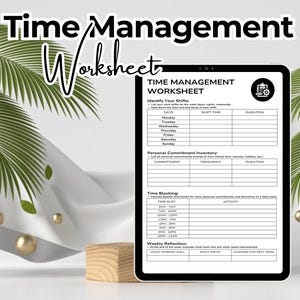 Printable Time Management Worksheet for Shift Workers, A4 PDF for ...