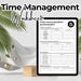 Printable Time Management Worksheet for Shift Workers, A4 PDF for ...