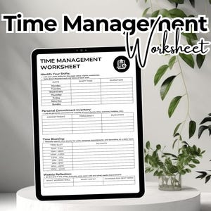 Printable Time Management Worksheet for Shift Workers, A4 PDF for ...