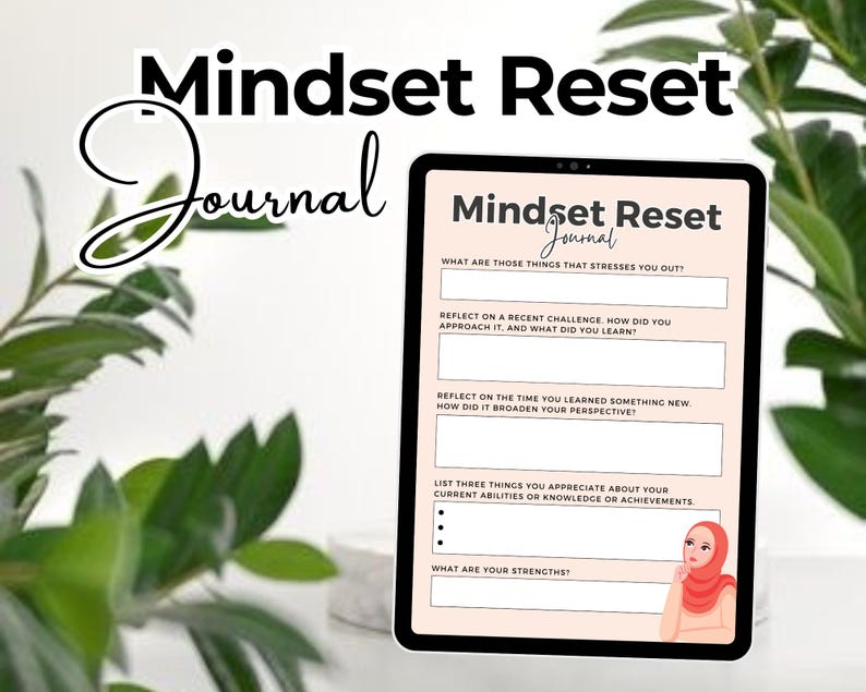 Mindset Reset Journal, A4 Downloadable PDF for Personal Growth, Ideal ...
