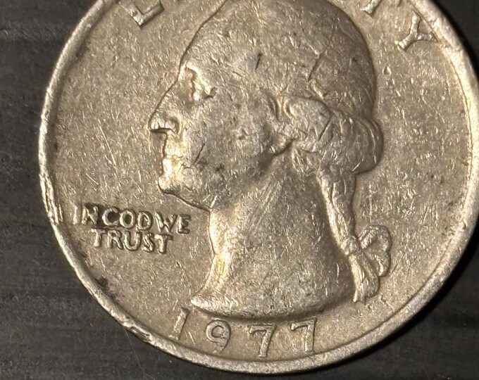 Rare Error Coin: 1977 Filled D Mint Mark Washington Quarter - Unique ...
