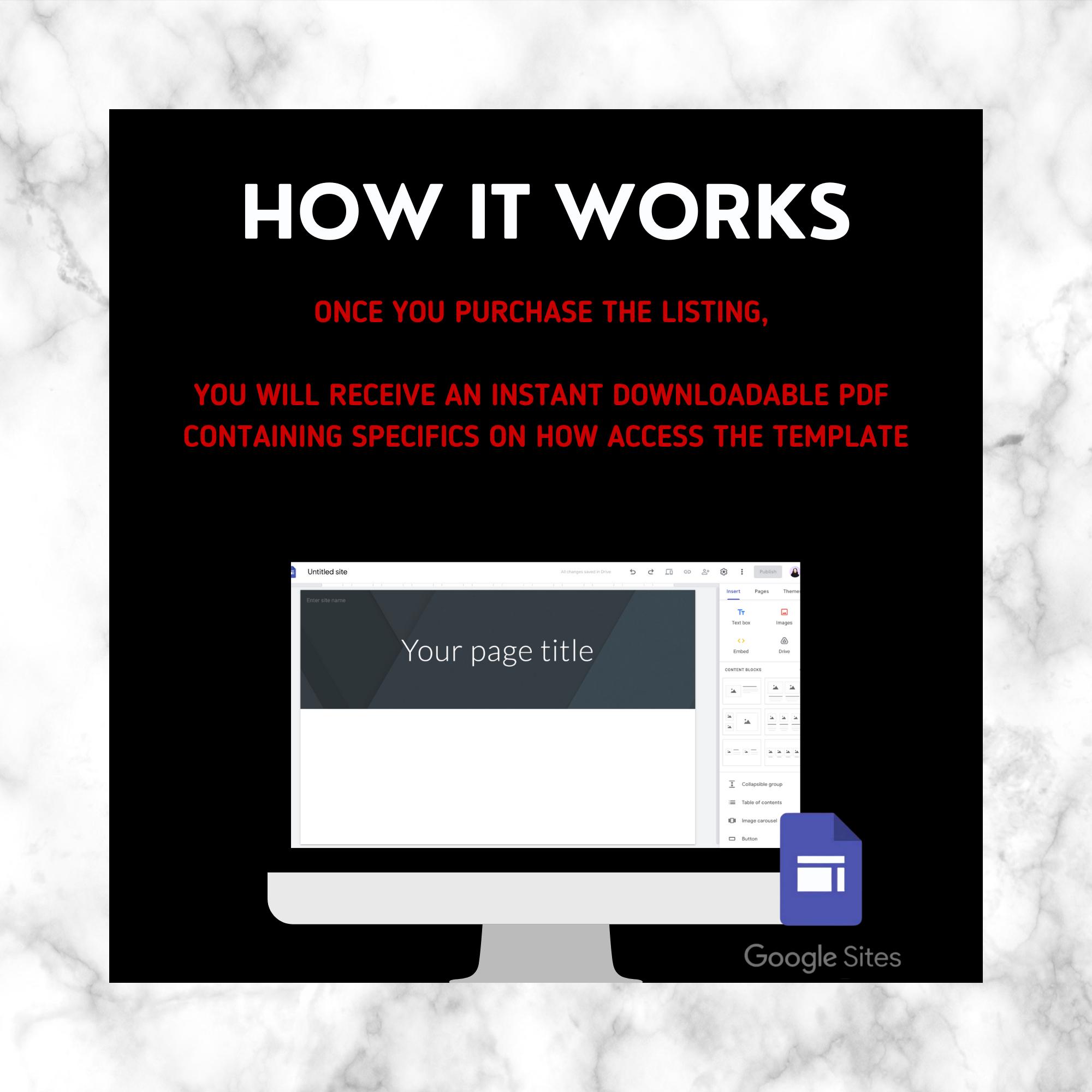 Google Sites Template | Digital Portfolio Template | Website Portfolio ...