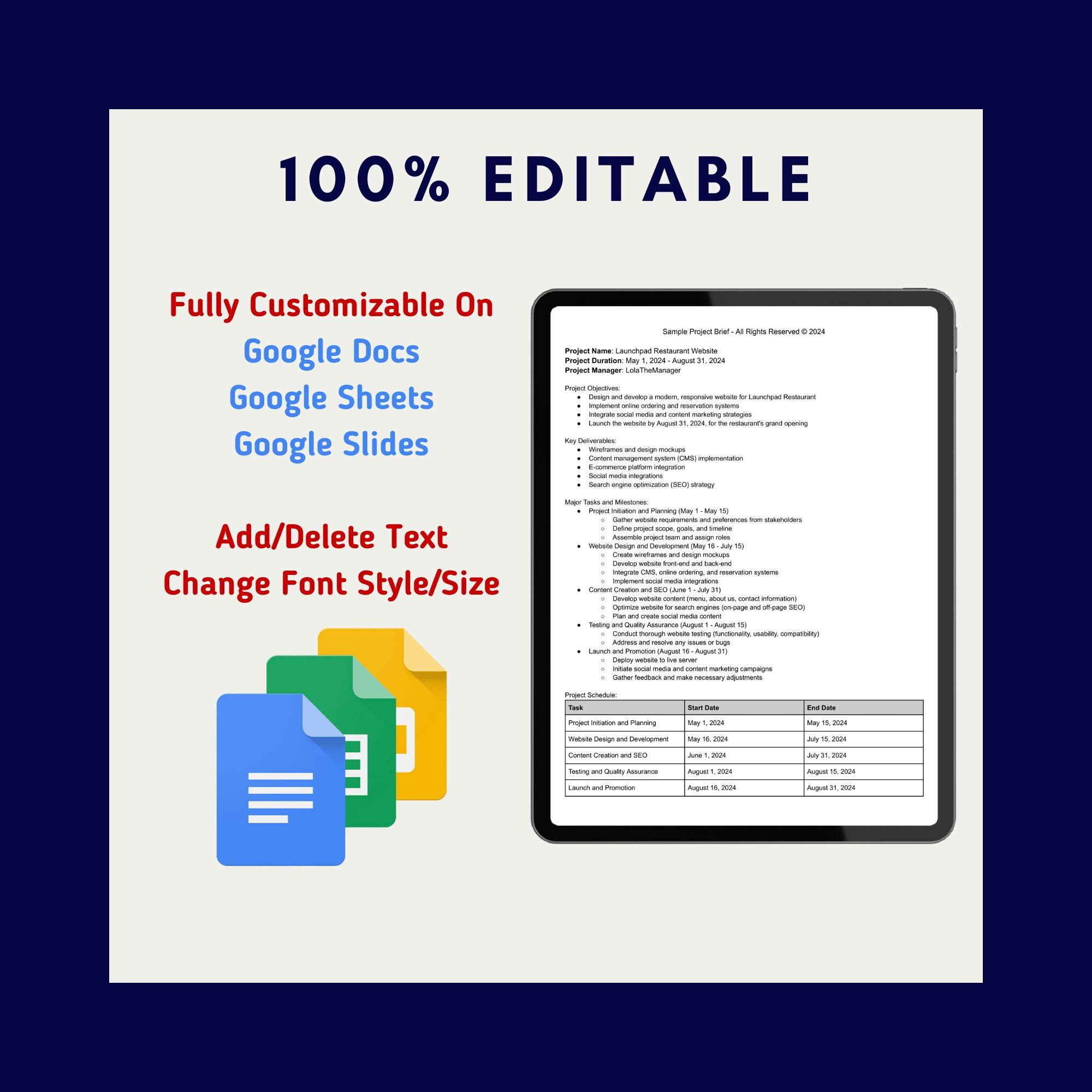 Complete Project Management Template Bundle | 15+ PM Templates | Google ...
