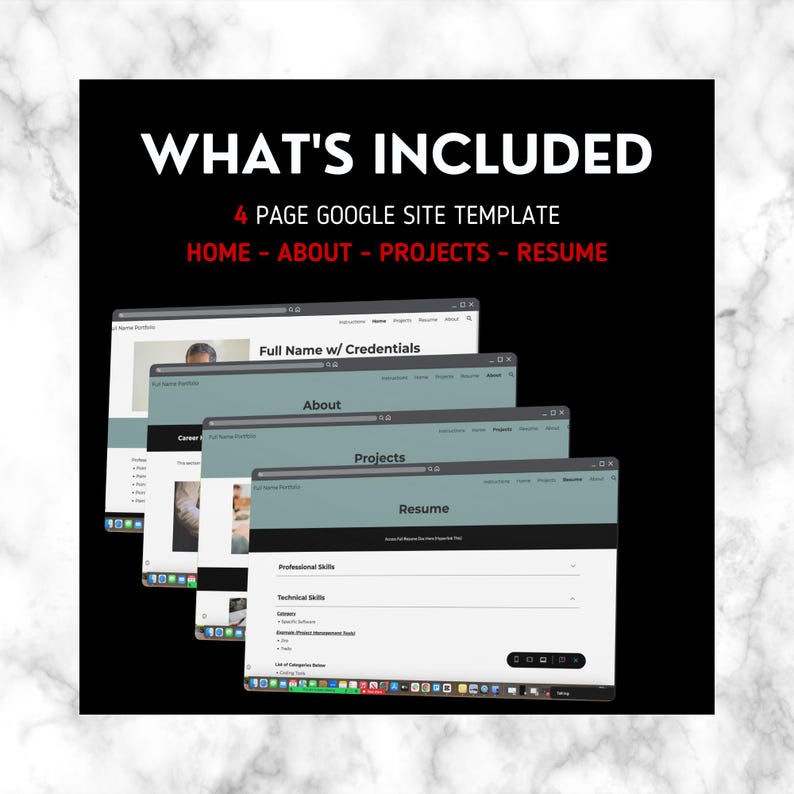 Google Sites Template | Digital Portfolio Template | Website Portfolio ...