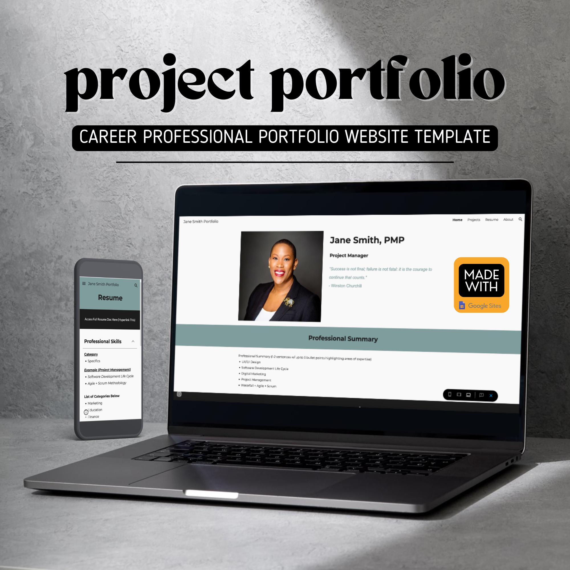 Google Sites Template | Digital Portfolio Template | Website Portfolio ...