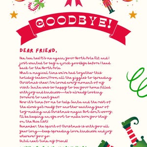 Elf Letter Combo: Hello & Goodbye Letters - Printable Set - Etsy