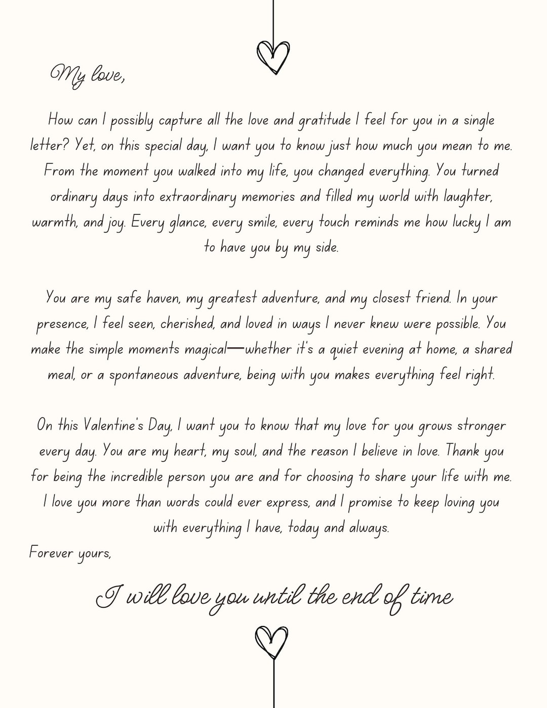 Valentines Love Letter - Etsy