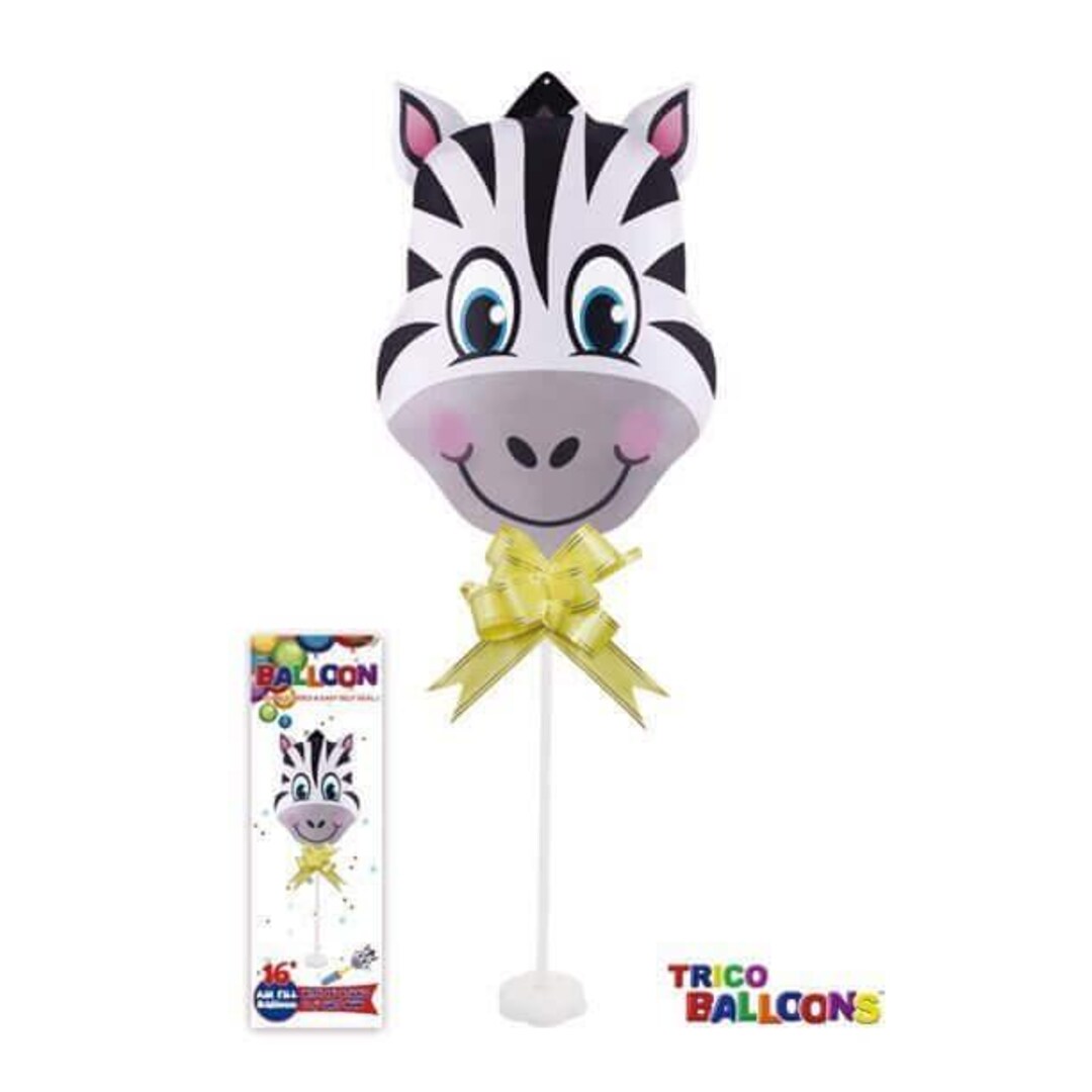 Zebra Head Mylar Balloon Centerpiece for Elegant Events - Etsy