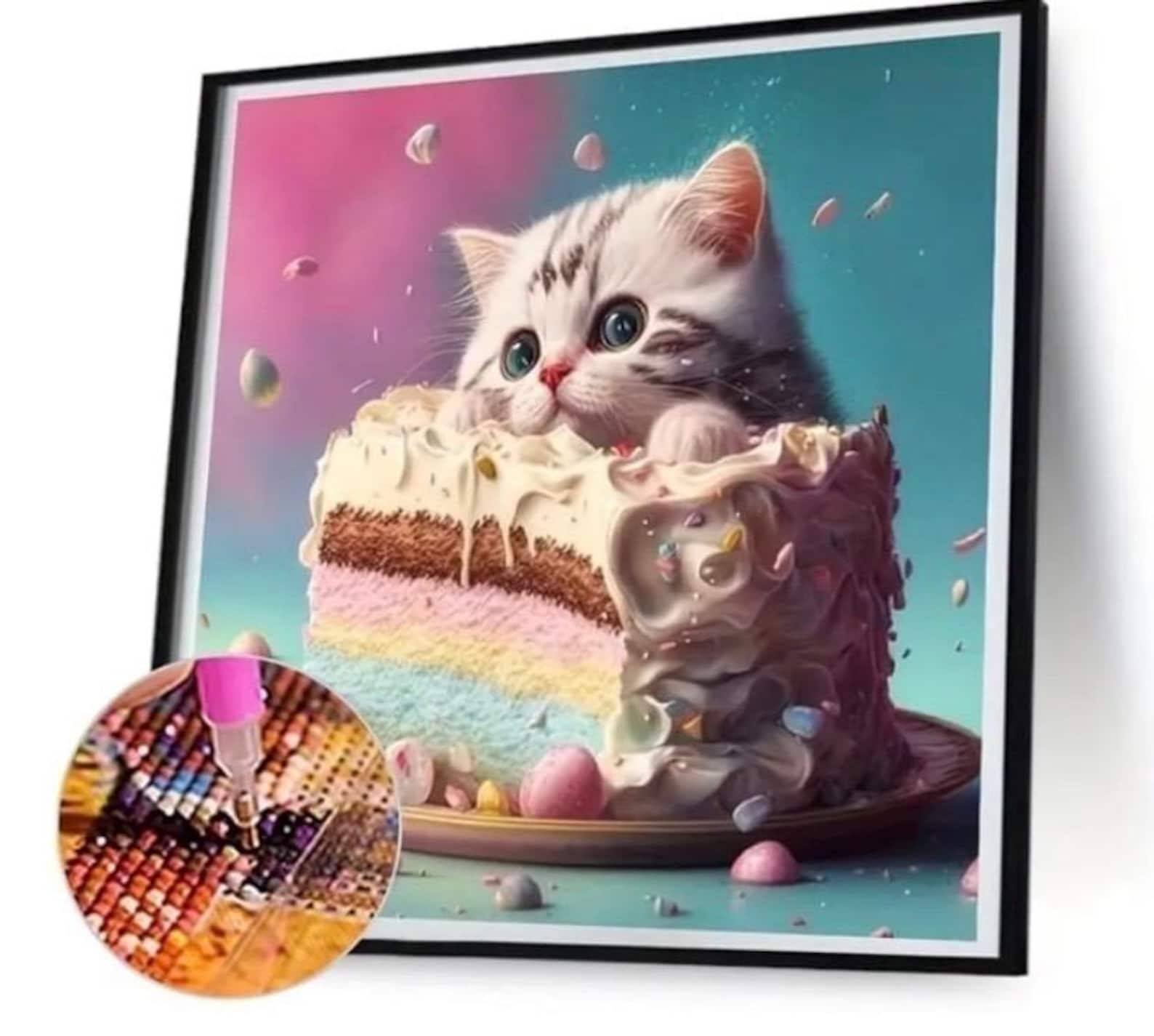 Diamond Art-cat - Etsy