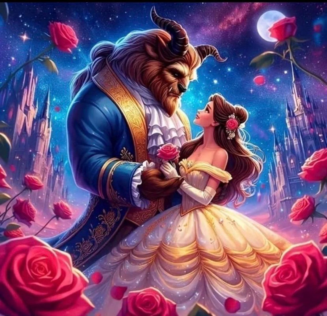 Diamond Art-beauty & the Beast - Etsy