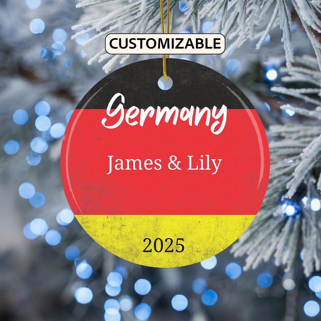 Germany Flag Ornament, Personalized Germany Ornament, Custom Germany ...