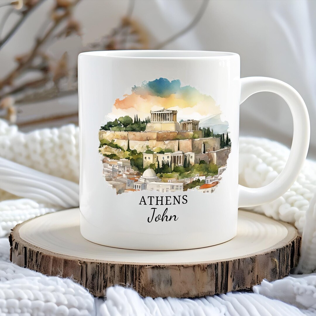 Personalized Athens Coffee Mug, Custom Athens Mug, Personalized Greece ...