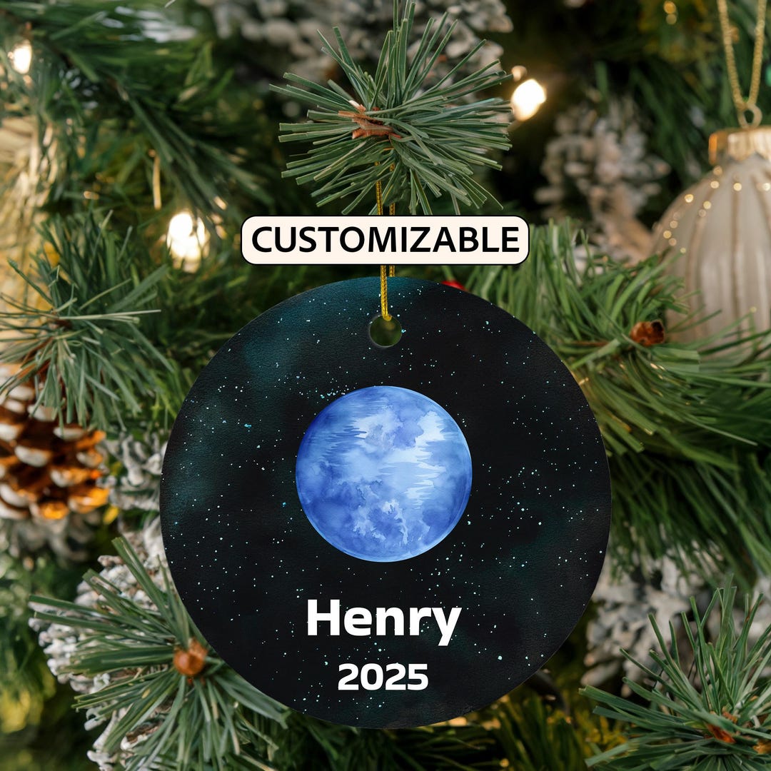 Personalized Neptune Ornament, Solar System Ornament, Neptune Lover ...