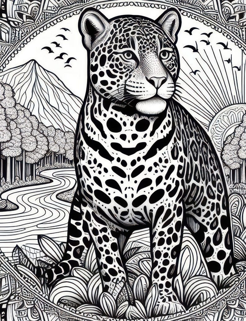 50 Zoo Animals Mandala Coloring Pages Printable Wildlife Art for ...