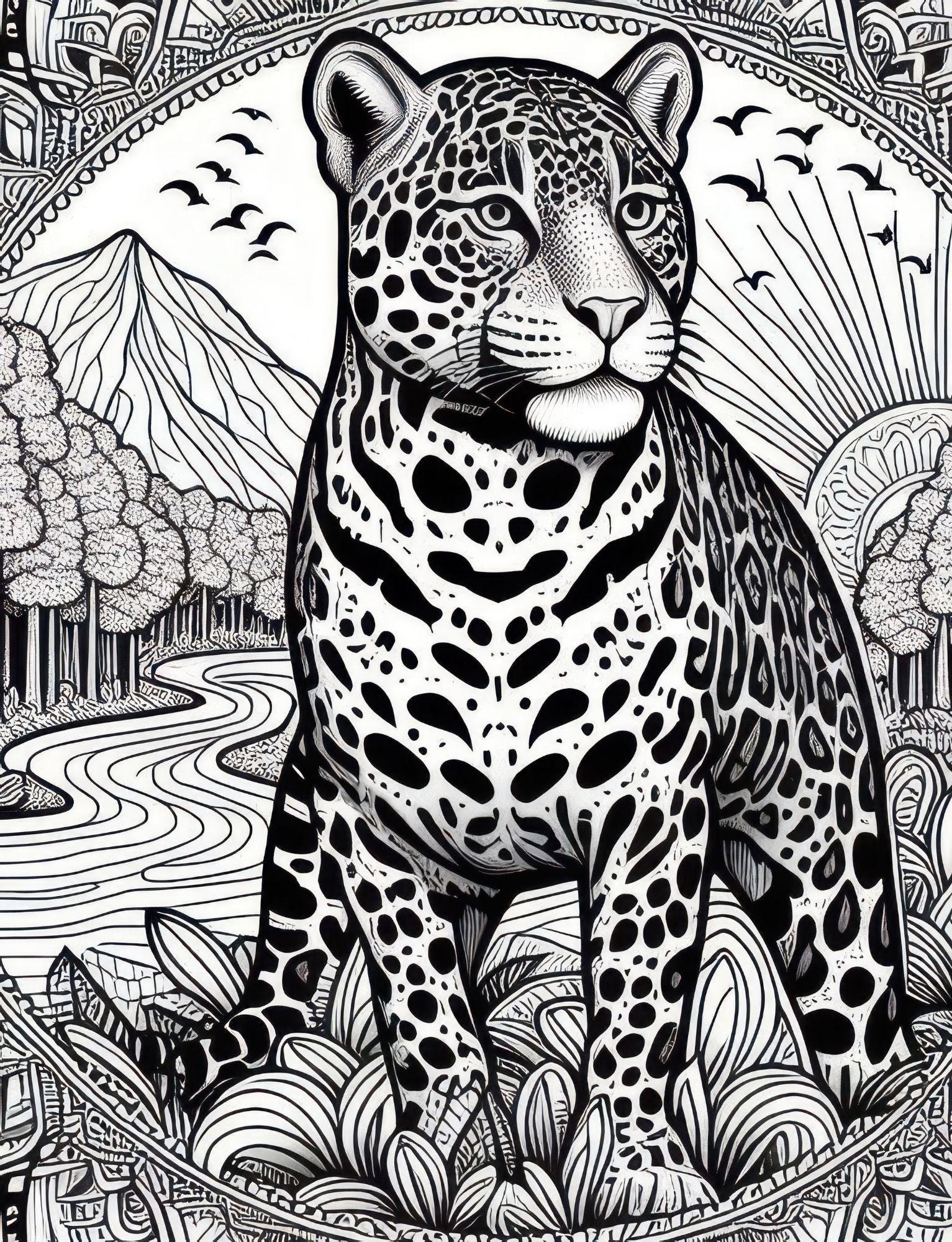 50 Zoo Animals Mandala Coloring Pages - Printable Wildlife Art for ...