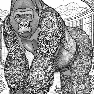 50 Zoo Animals Mandala Coloring Pages Printable Wildlife Art for ...