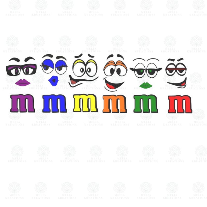 M&m Face Svg - Etsy