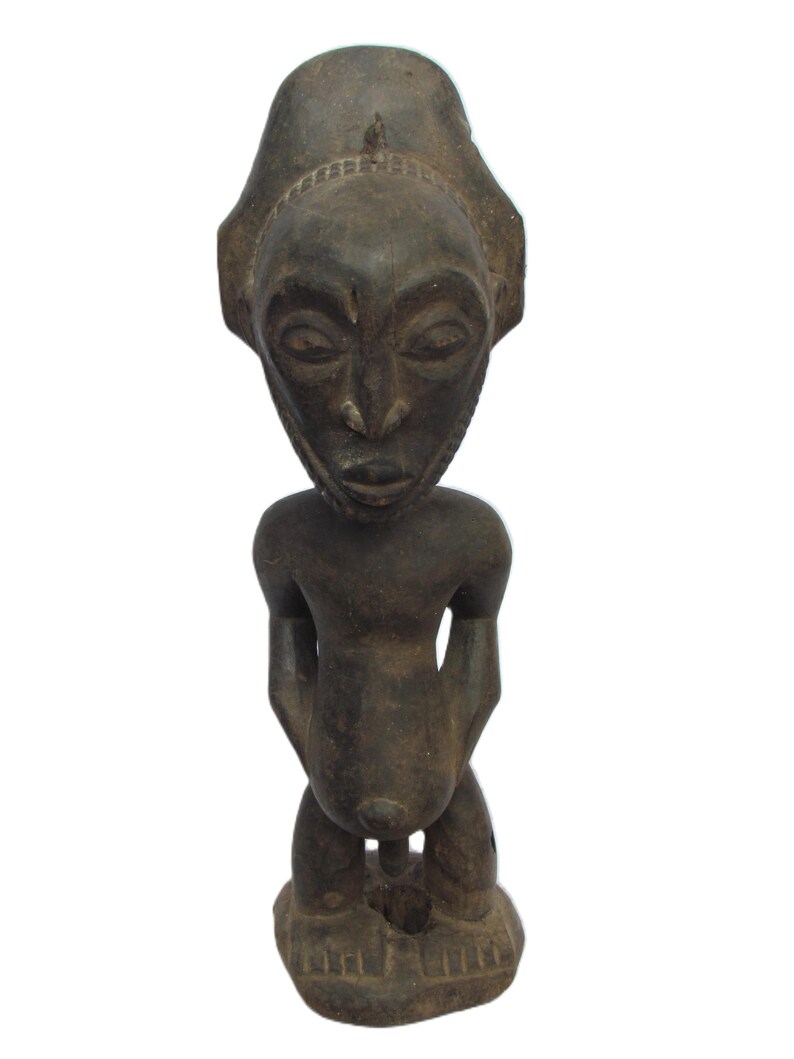 Hemba Tribal Statue | Hand-carved Wood Praying Elder | Congo Ancestral ...