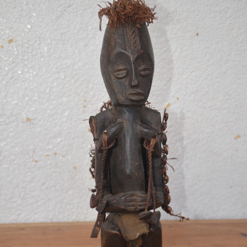Wood and Raffia Sculpture - Etsy