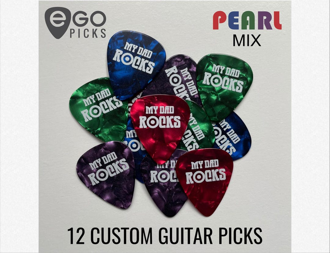 12 CUSTOM GUITAR PICKS - Celluloid - (classic Pearl Mix) - Etsy