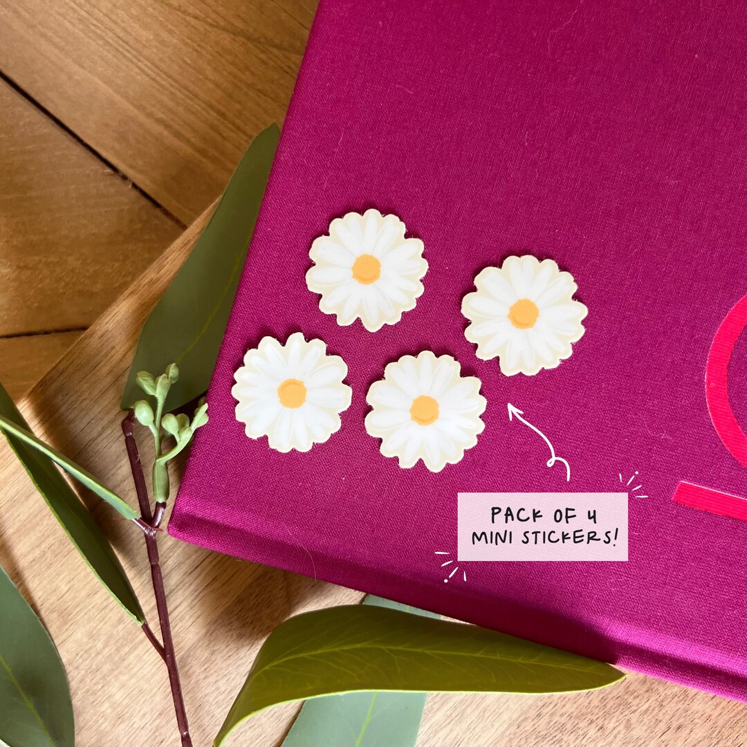 Daisy Flowers Pack of 4 Gap Filler Mini-stickers | Stickers - Etsy
