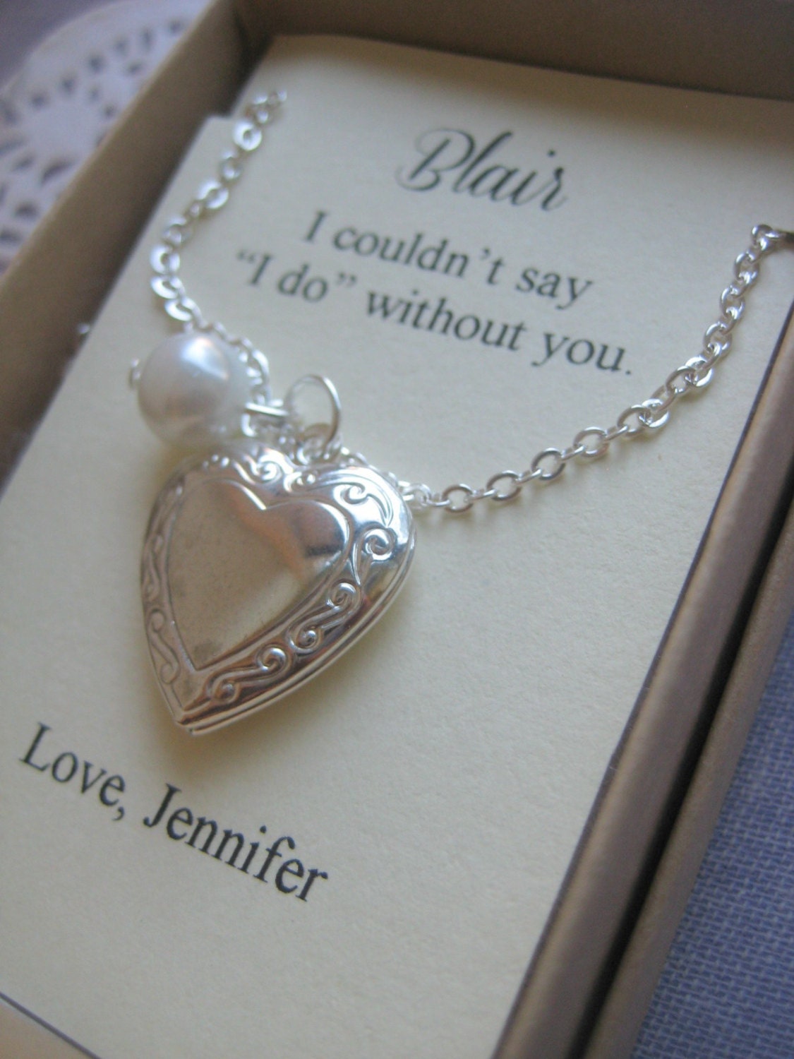 Heart Locket, Secret Message, Ask Bridesmaids, Maid of Honor, Flower ...