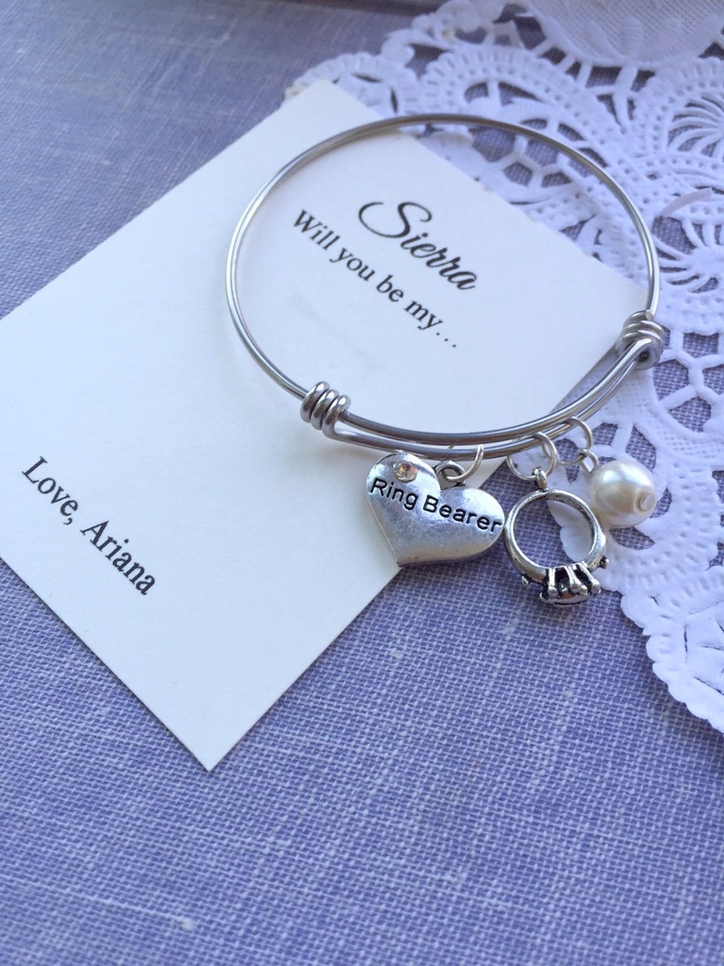Ring Bearer Child Kids Bangle Personalized. Comes With - Etsy
