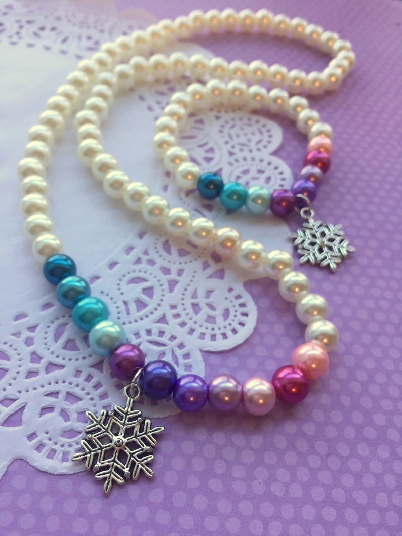 Frozen Necklace Bracelet Set Frozen Party Favor Frozen - Etsy
