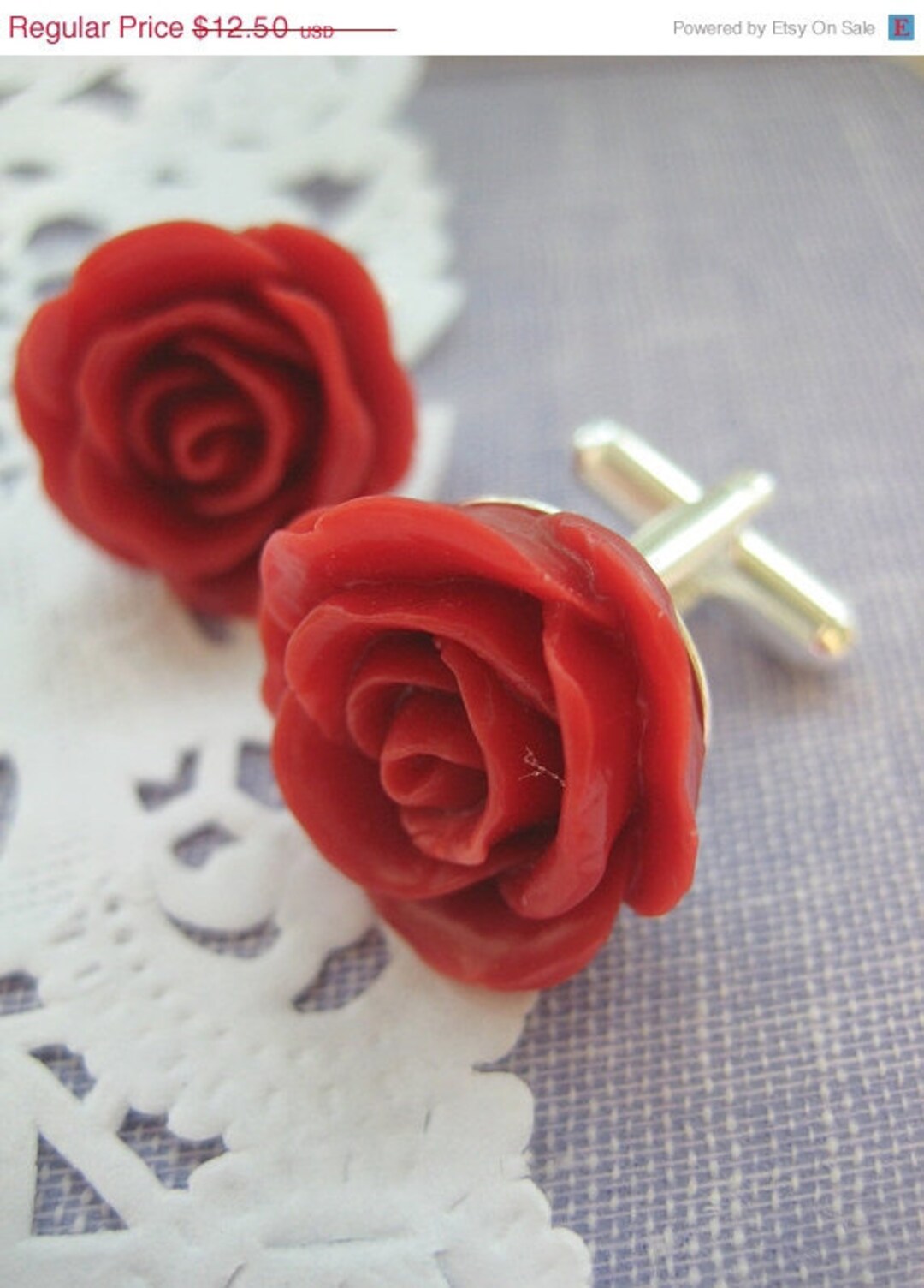 Cufflinks Rose. CHOOSE Colour. - Etsy