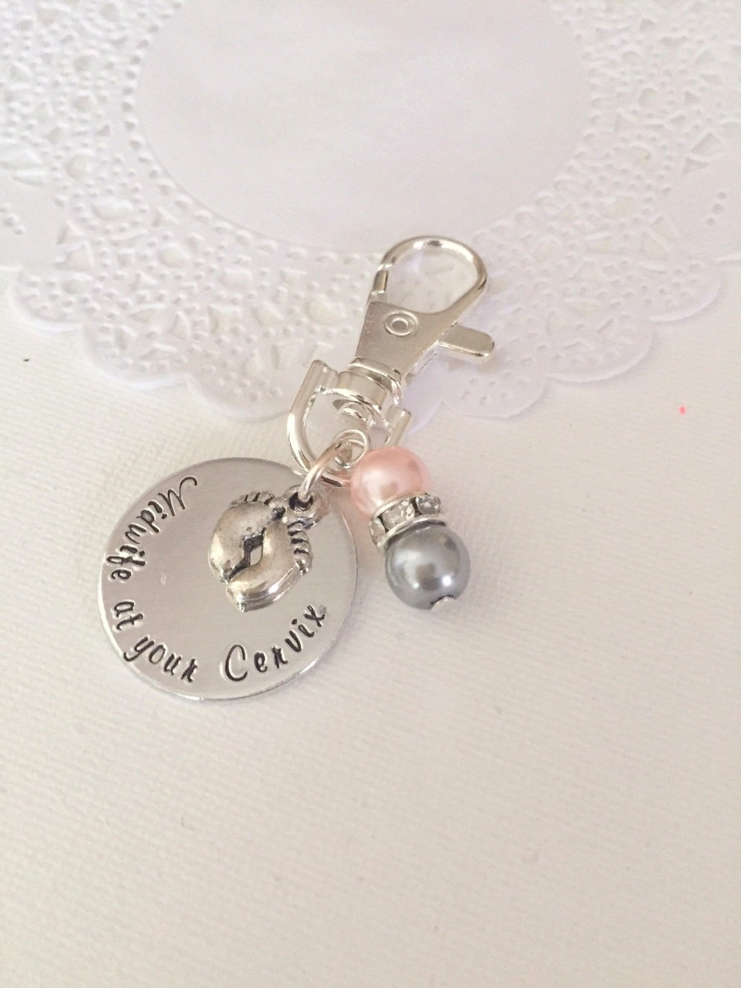 Midwife, Obstetrician, Doctor, Pregnancy, Handstamped, Gift, Keychain ...