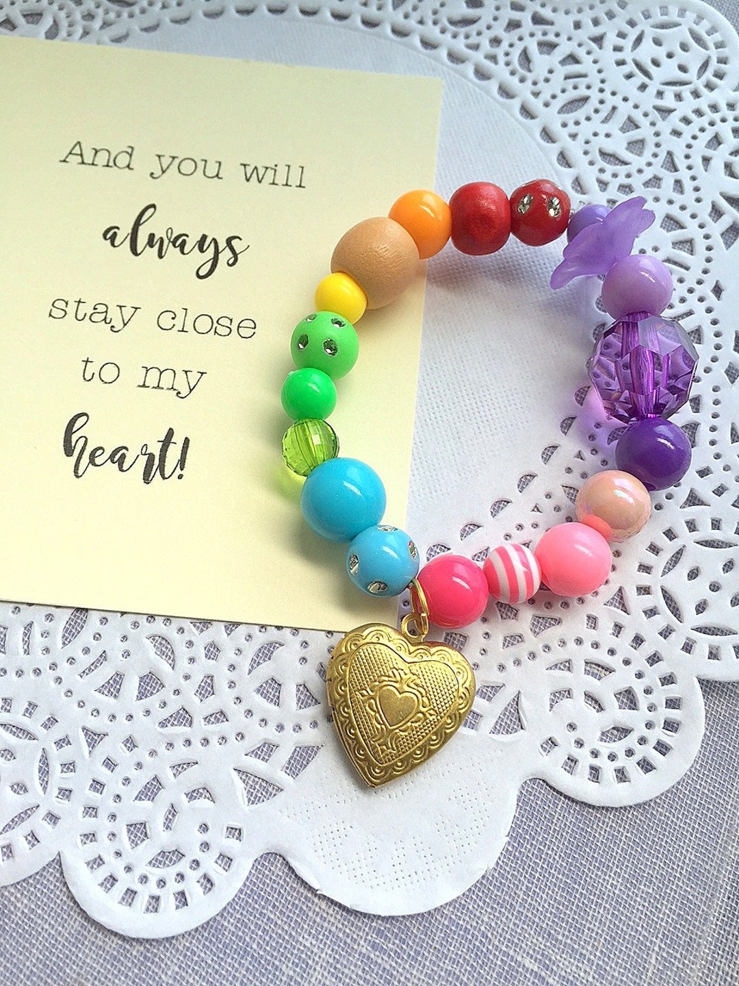 Gold Locket Bracelet, Kids Locket, Heart Locket, Locket Jewelry ...