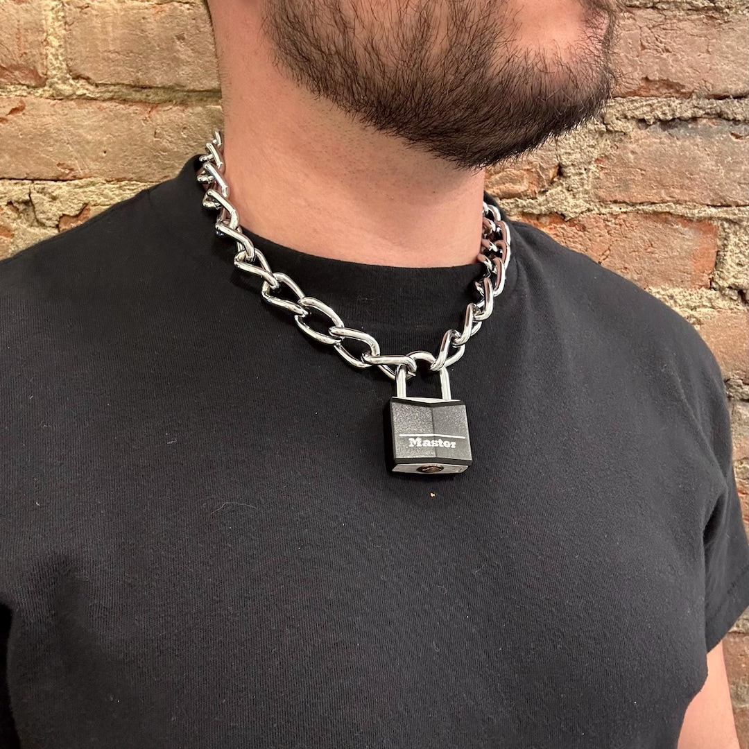 Custom Choke-chain Inspired Collar for Human Puppy Play Water & Rust ...