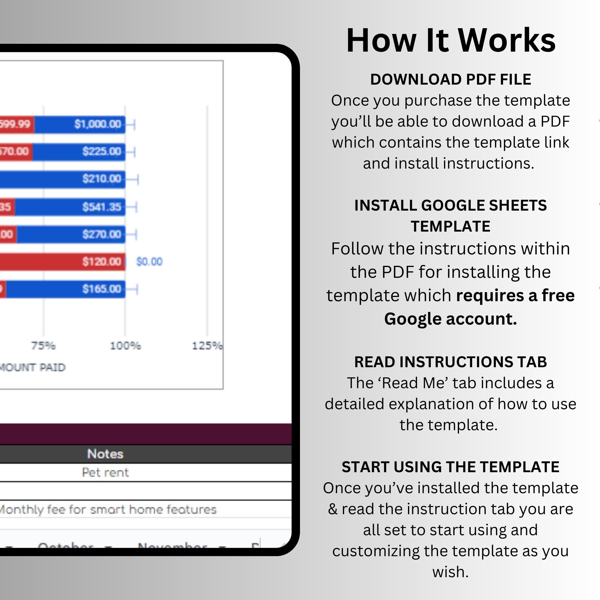 Bill Tracker Budget Spreadsheet Google Sheets Digital Download - Etsy