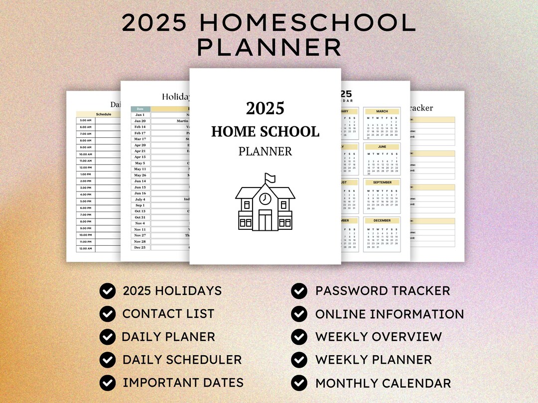 Home School Planner 2025 | Printable & Digital Organizer for ...